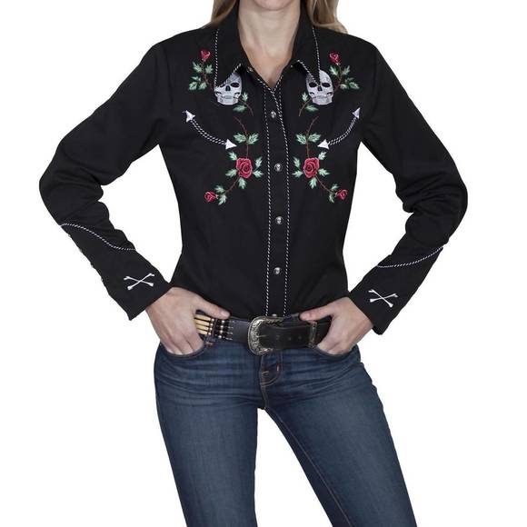 Scully | Tops | New Scully Skull Shirt In Black | Poshmark